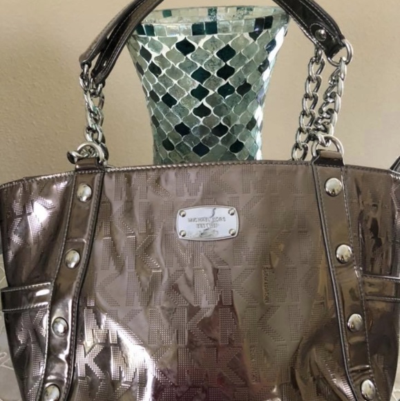 Michael Kors | Bags | Michael Kors Large Metallic Handbag | Poshmark